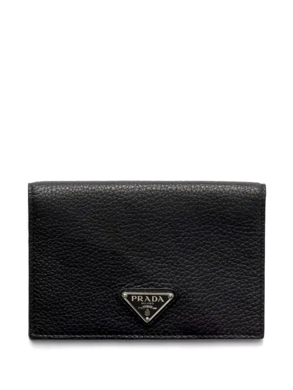 Prada Leather Passport Holder - Black