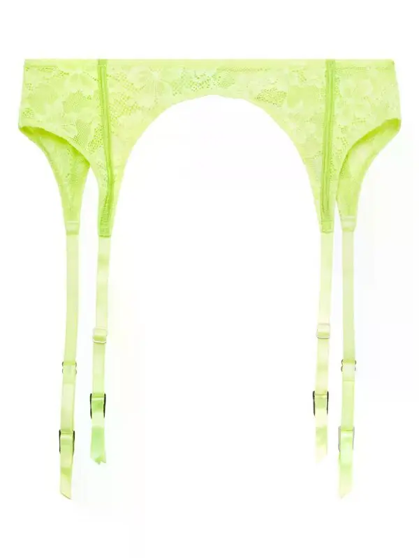 FLEUR DU MAL Le Stretch Garter Belt - Green