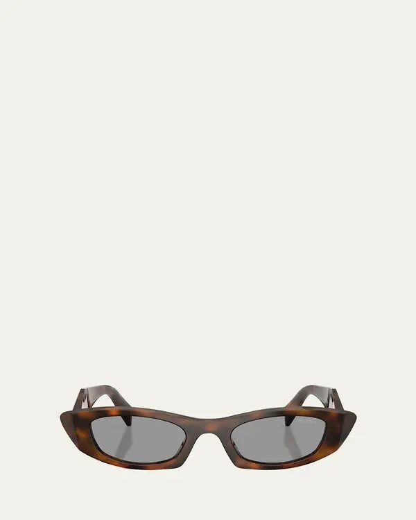 Prada Acetate Oval Sunglasses - Grey