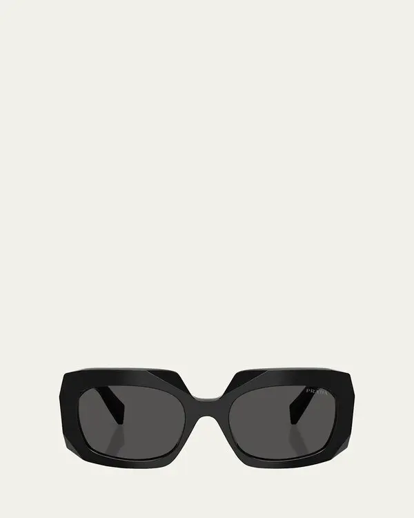 Prada Acetate Square Sunglasses - Black