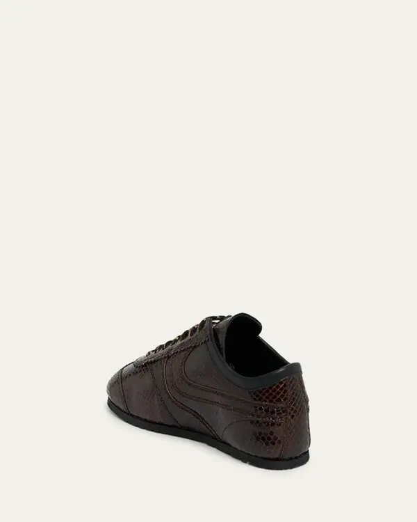 Dries Van Noten Dustin Snake-embossed Leather Sneakers