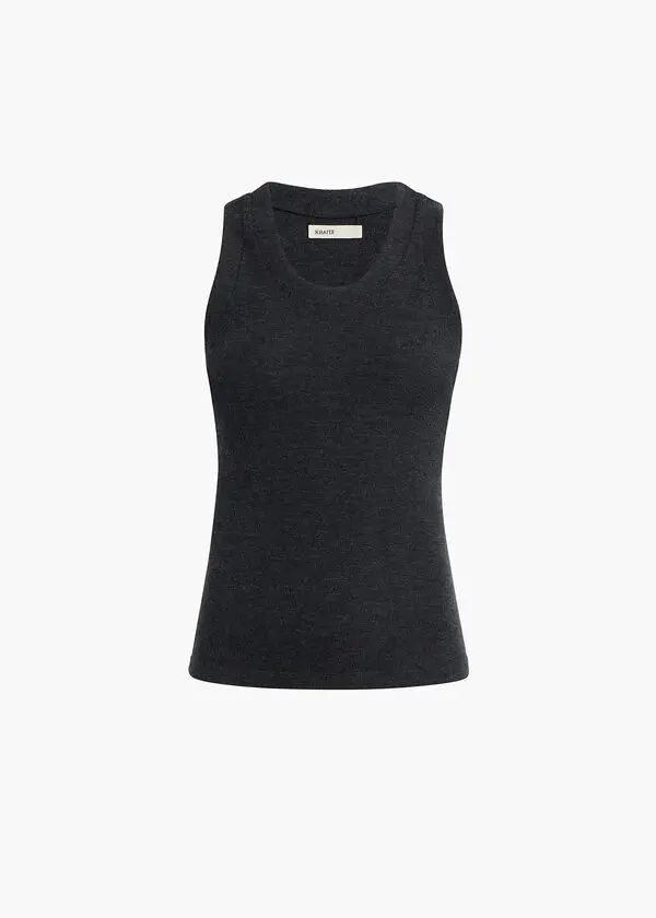 Khaite Isha Tank Top - Charcoal