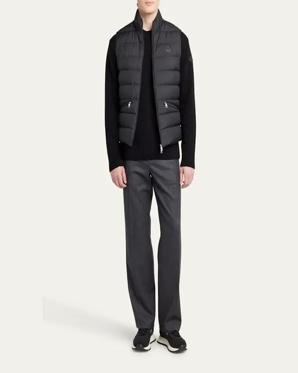 Moncler Treompan Nylon Down Puffer Vest - Black