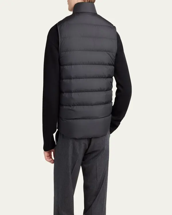 Moncler Treompan Nylon Down Puffer Vest - Black