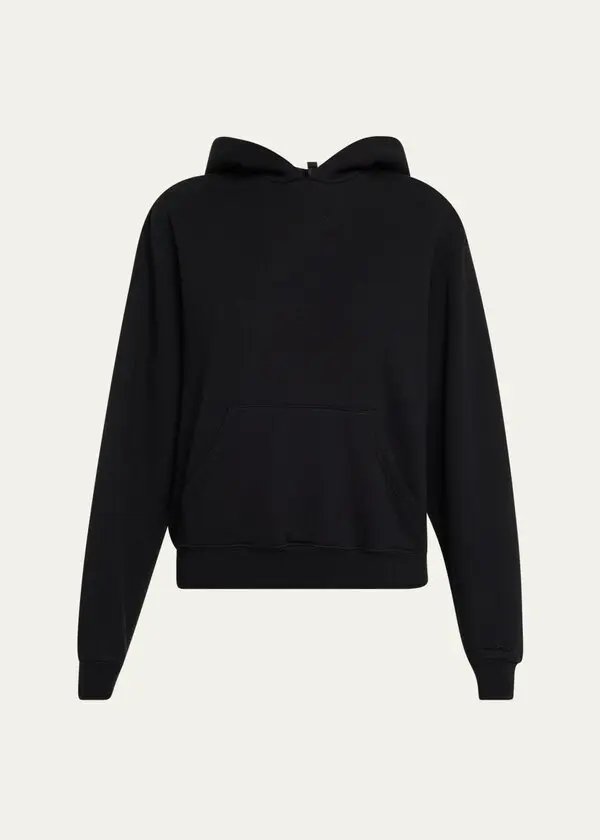 SKIMS Cotton Fleece Hooded Pullover - Onyx