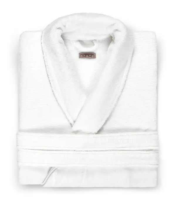 HAMAM Cotton Pera Bathrobe - White