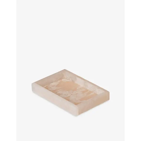 FERM LIVING Mist Resin Tray 15cm - Pearl