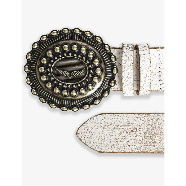 Zadig&Voltaire Santa Fe Leather Belt - White