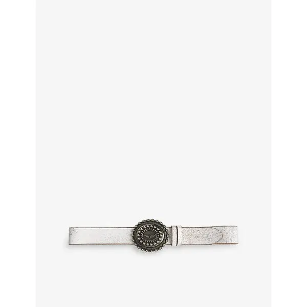 Zadig&Voltaire Santa Fe Leather Belt - White
