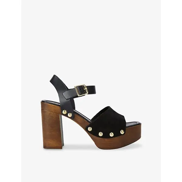 Carvela Festa Heeled Suede Sandals - Black