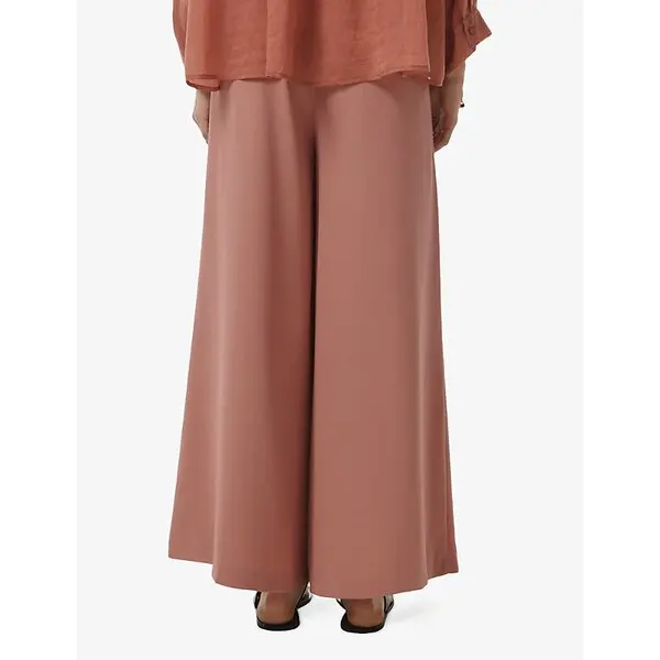 LEEM Pleated Wide-leg High-rise Trousers