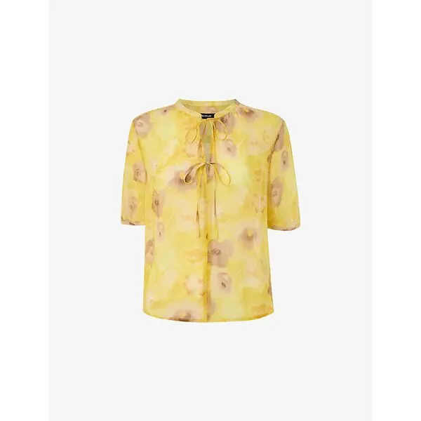 Whistles Floral-print Lyocell Blouse