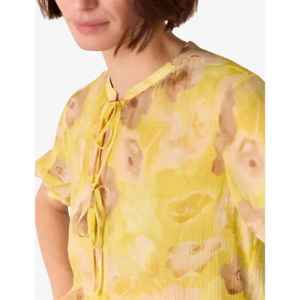 Whistles Floral-print Lyocell Blouse