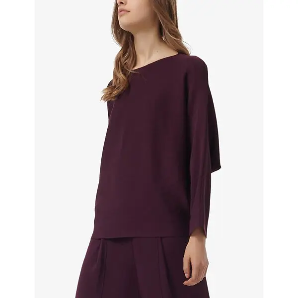 LEEM Batwing-sleeve Knitted Jumper