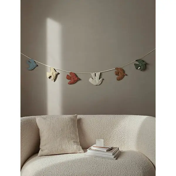 FERM LIVING Square Nettle And Cotton Cushion 50cm X 50cm
