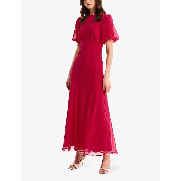 OMNES Woven Maxi Dress - Magenta