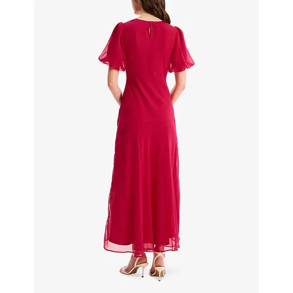 OMNES Woven Maxi Dress - Magenta