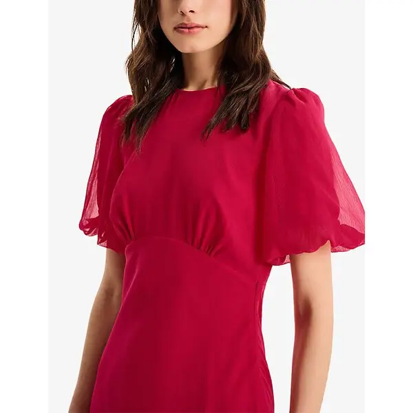 OMNES Woven Maxi Dress - Magenta