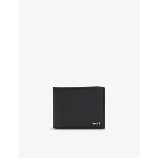 BOSS Logo-emed Leather Wallet - Black