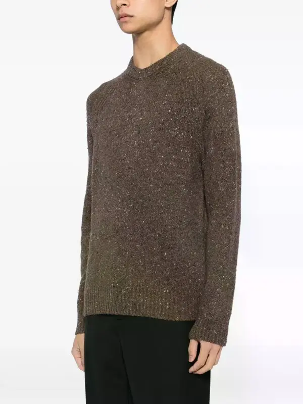 Canali Speckled Crew-neck Sweater