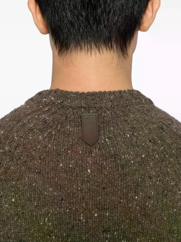 Canali Speckled Crew-neck Sweater
