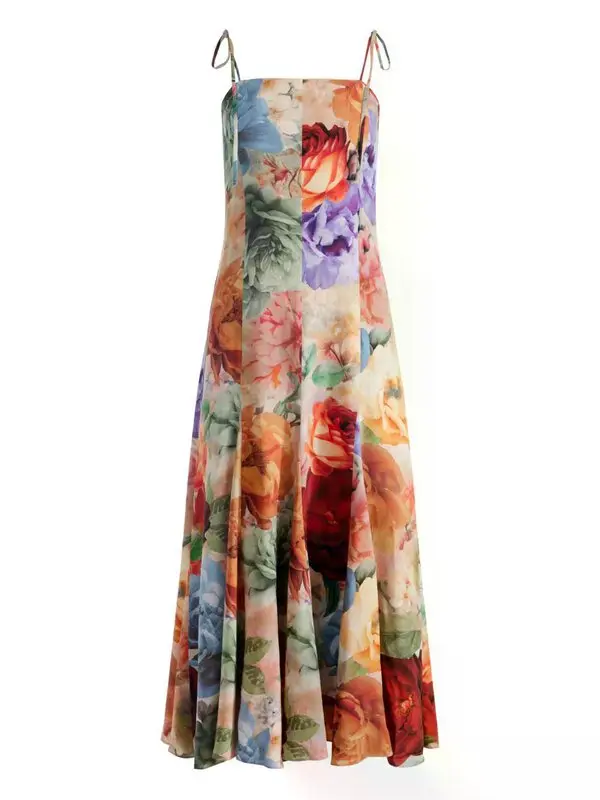 Alice + Olivia Jeanette Floral-print Midi Dress