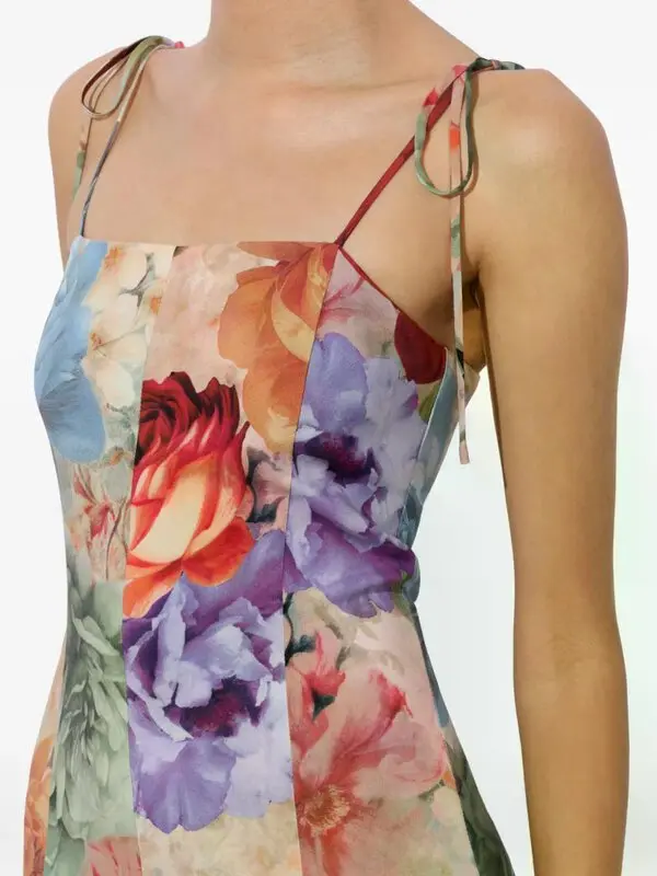 Alice + Olivia Jeanette Floral-print Midi Dress