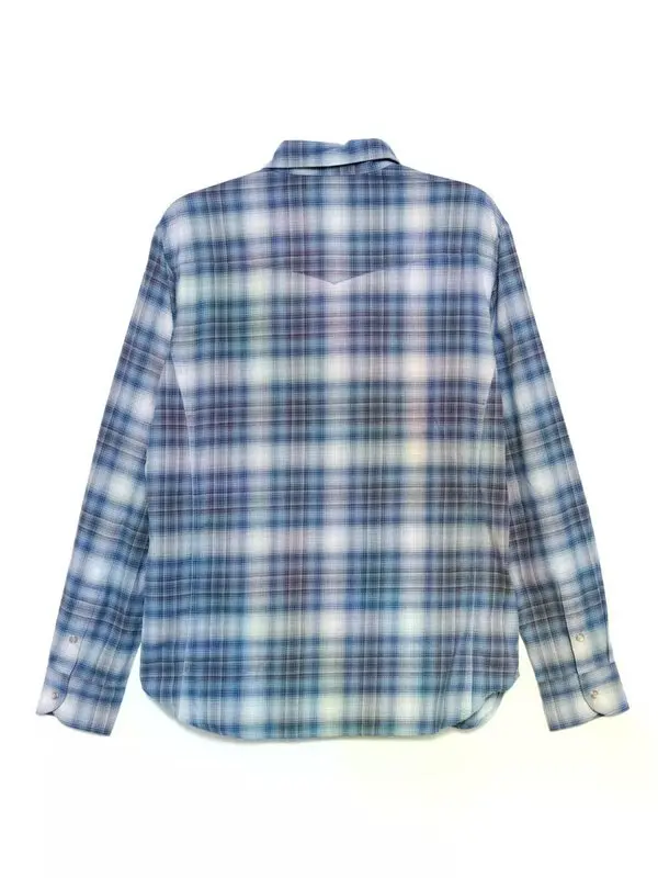 TOM FORD Check-pattern Shirt - Blue