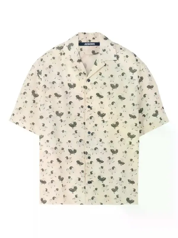 Jacquemus Floral-print Short-sleeve Shirt