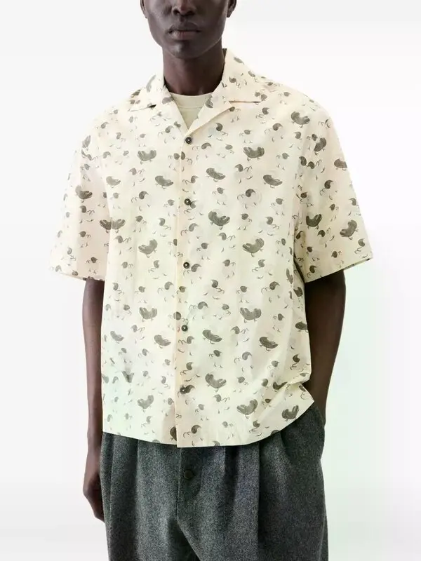 Jacquemus Floral-print Short-sleeve Shirt
