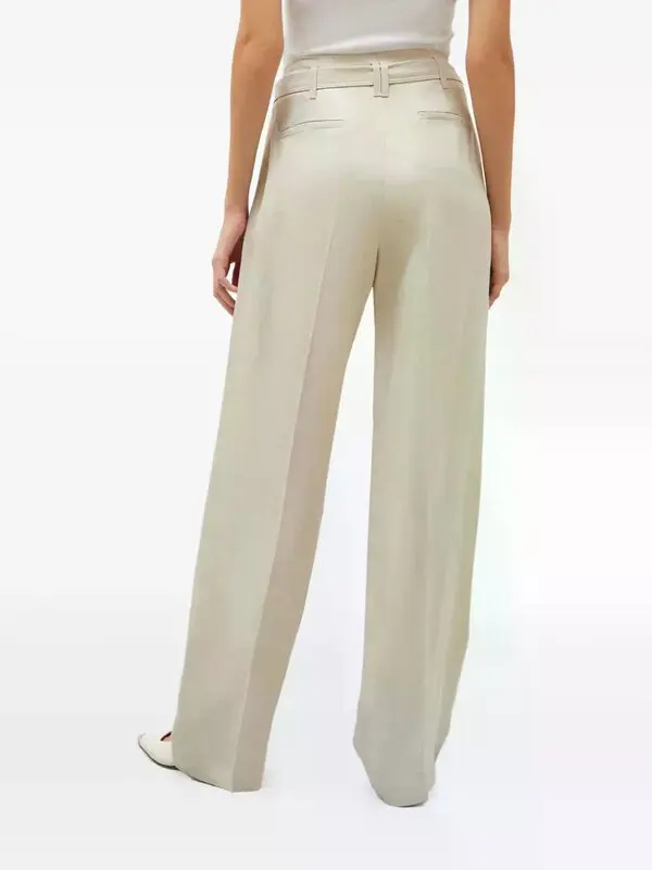 Marella Belted High-waist Wide-leg Trousers