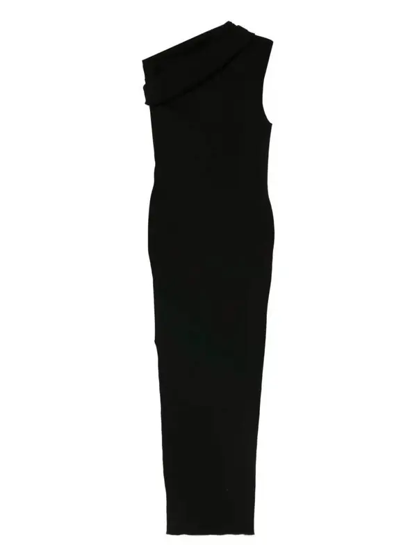 Rick Owens One-shoulder Ribbed-knit Dress