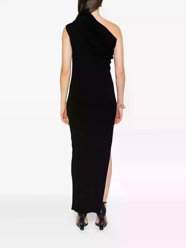 Rick Owens One-shoulder Ribbed-knit Dress