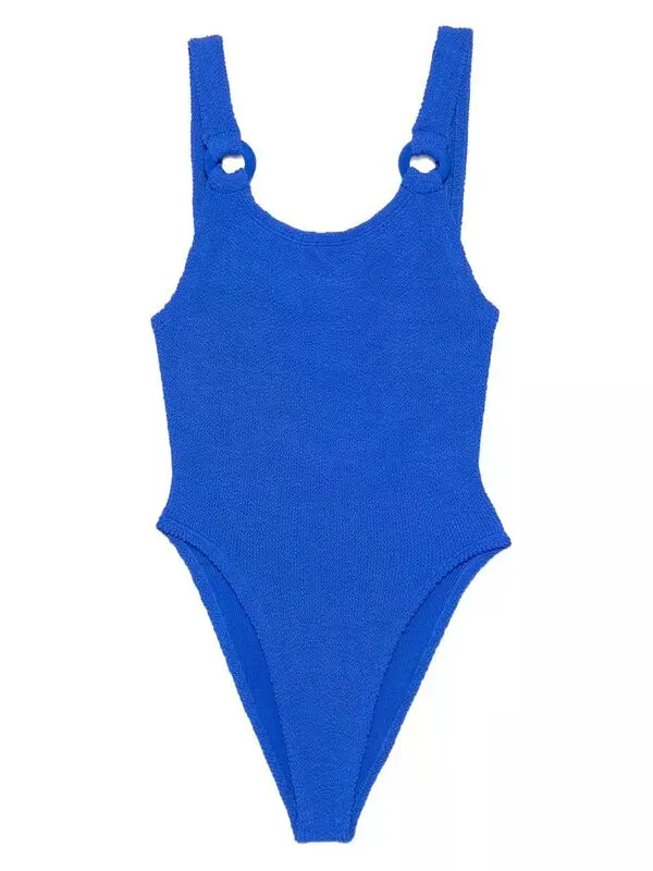 Hunza G Domino Hoop-detail Swimsuit - Blue