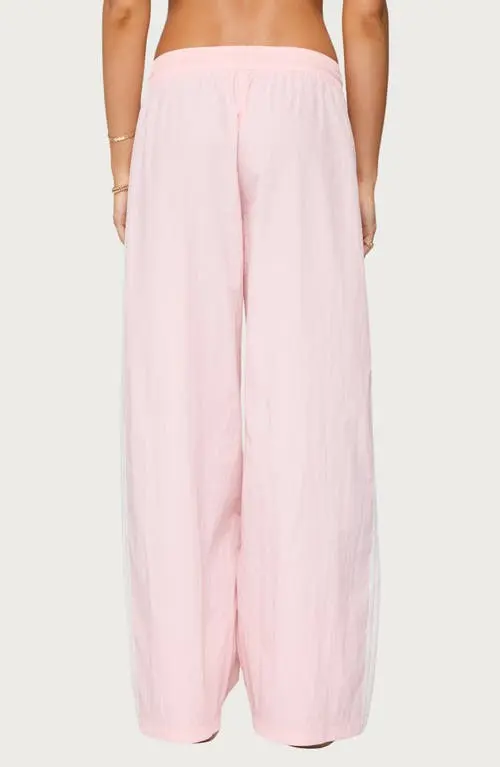 EDIKTED Annabella Low Rise Nylon Track Pants - Light-pink