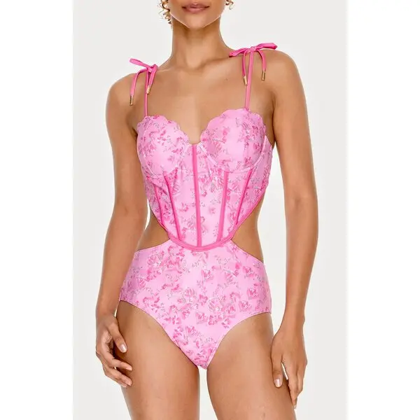 JESSIE ZHAO NEW YORK Bloom One-piece Swimsuit - Pink