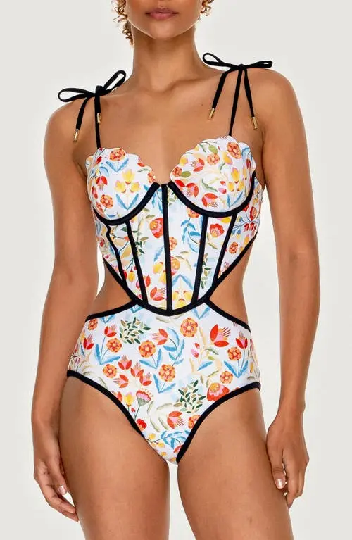 JESSIE ZHAO NEW YORK Bloom One-piece Swimsuit - White
