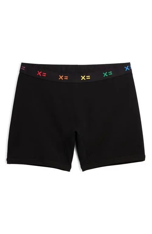 TOMBOYX 6-inch No Fly Boxer Briefs - Black X Rainbow