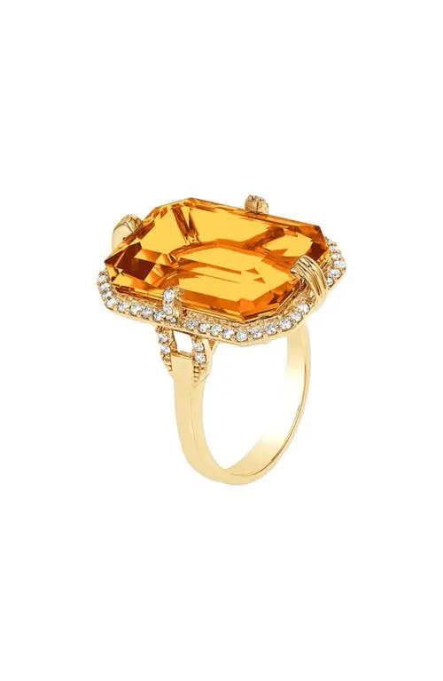 Goshwara Gossip Emerald Cut Ring - Yellow