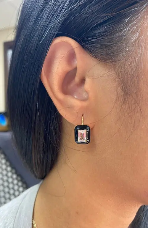 Goshwara Queen Emerald Cut Lever-back Earrings