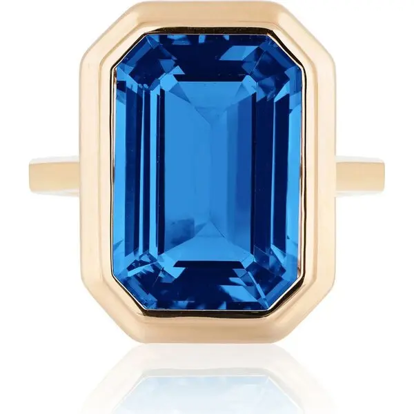 Goshwara Manhattan Cocktail Ring - Deep Blue