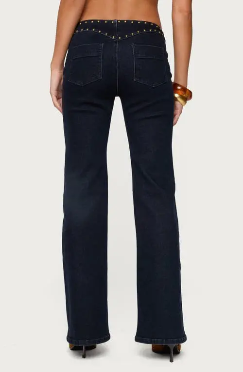 EDIKTED Carys Low-rise Stud Flare Jeans