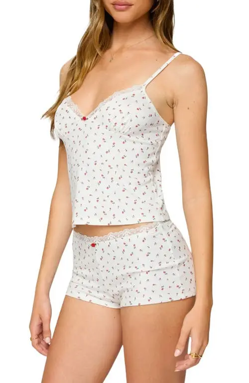 EDIKTED Floral Lace Tank
