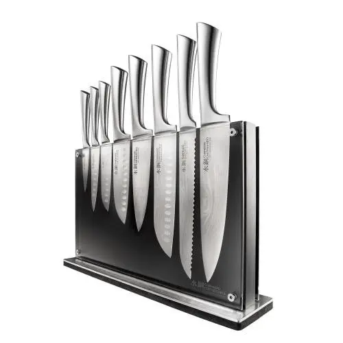 CUISINE::PRO® Damashiro® Nami 9-piece Knife Block - Black