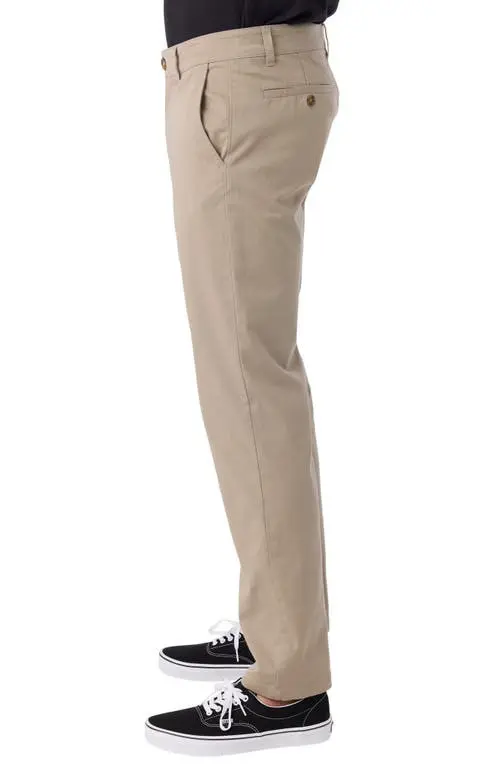 O'Neill Transporter Flat Front Stretch Cotton Chinos - Khaki