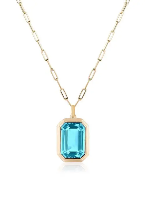 Goshwara Manhattan Pendant Necklace - Blue Topaz