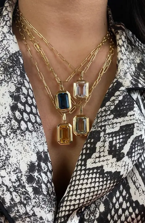 Goshwara Manhattan Pendant Necklace - Citrine