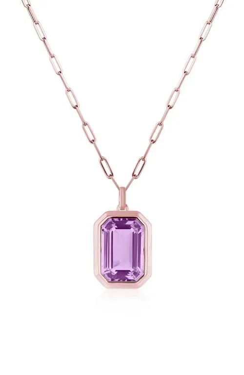 Goshwara Manhattan Pendant Necklace - Lavender Amethyst