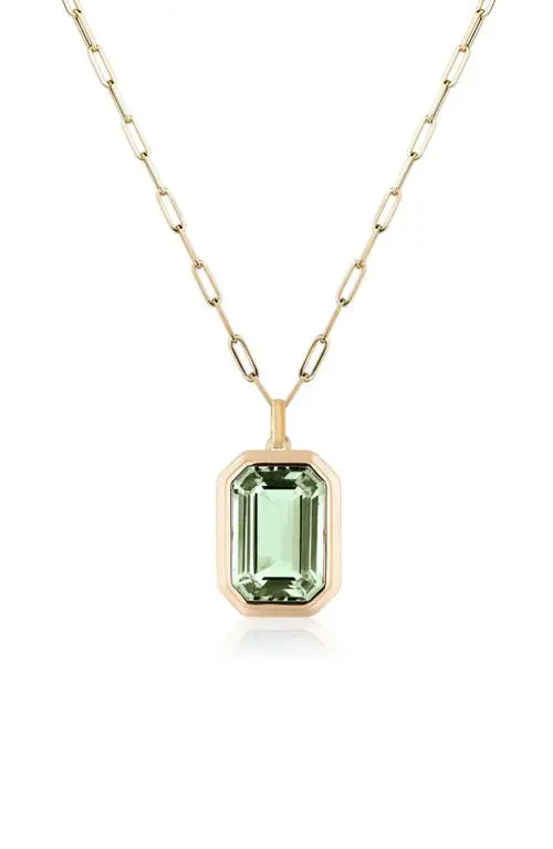 Goshwara Manhattan Pendant Necklace - Prasiolite