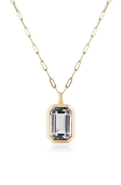 Goshwara Manhattan Pendant Necklace - Rock Crystal